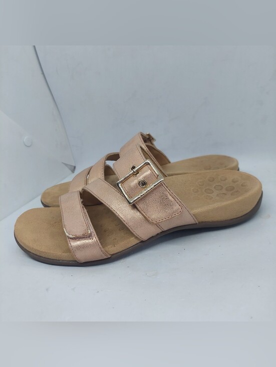Vionic | Shoes | Vionic Skylar Slide Sandals Womens Sz 7 Pink Metallic ...